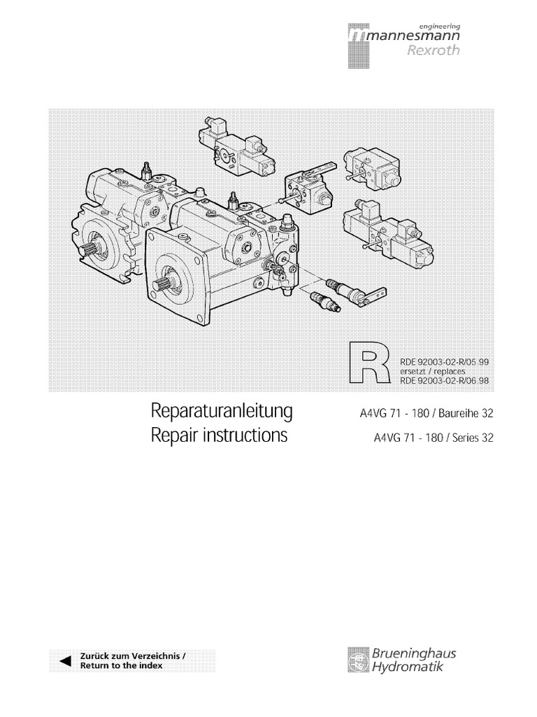Extract of Rexroth repair manual | PDF