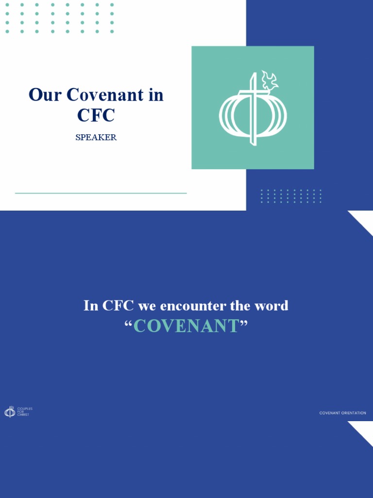 Covenant Orientation - Talk 1 Our Covenant in CFC - PPT | PDF | New ...