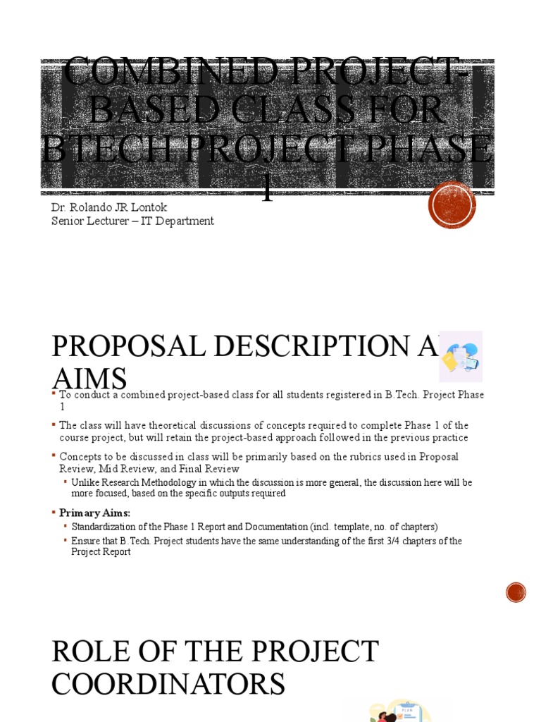 B.Tech Project Phase 1 Class Proposal | PDF | Methodology