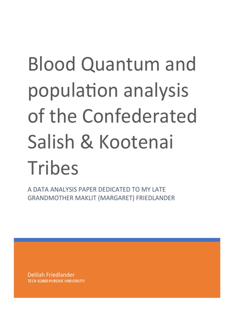 Blood Quantum Data Analysis | PDF | Indian Reservation | Indigenous ...