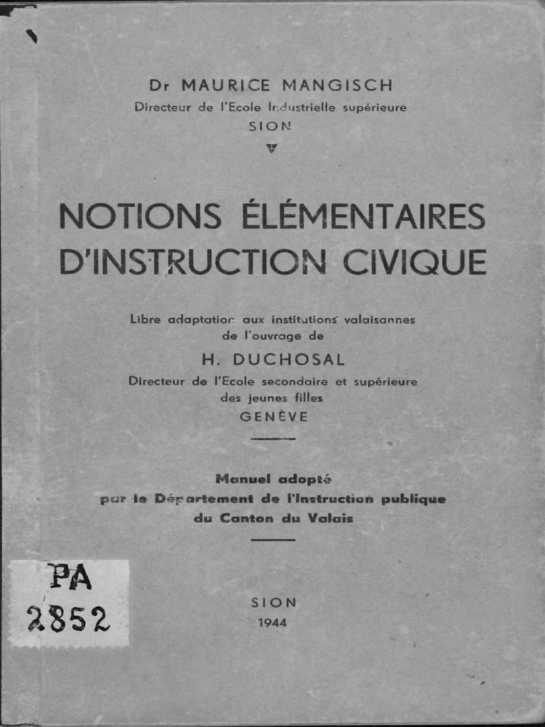 Notion D'instruction Civique | PDF | Famille | État