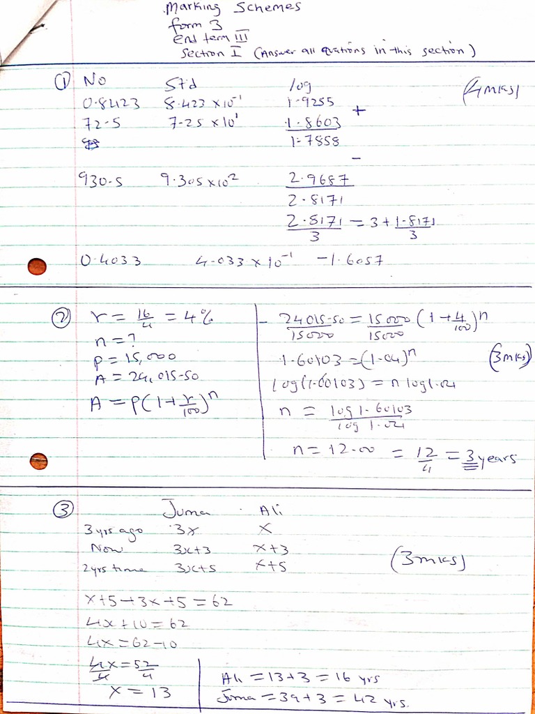 F3 MATHS PP2 MS Teacher - Co - .Ke End Term 2 | PDF