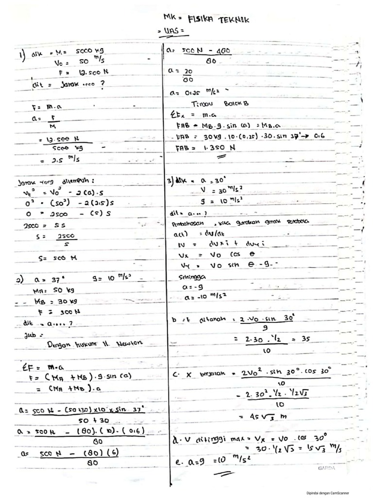 Uas Fisika Teknik - Nestorius Egianta Ginting - Pte C | PDF