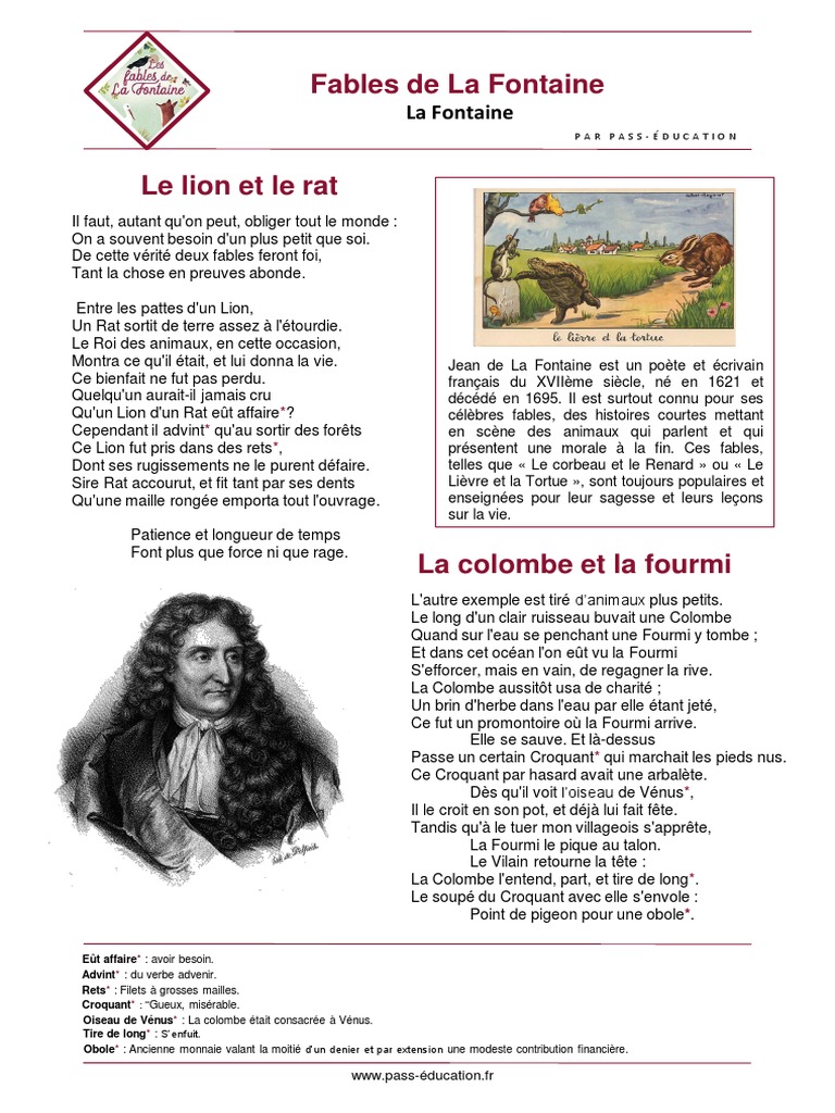 Fables célèbres de La Fontaine | PDF | Fable