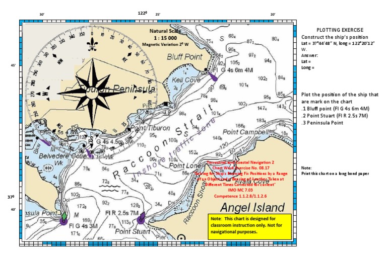 Coastal Chart Navigation Exercise | PDF