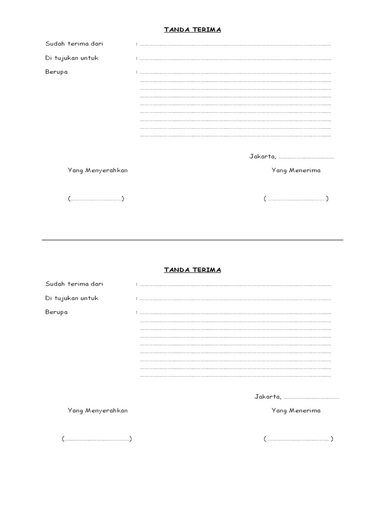 TANDA TERIMA File | PDF