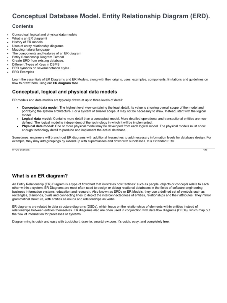 ERD Manynotation | PDF | Data Model | Conceptual Model