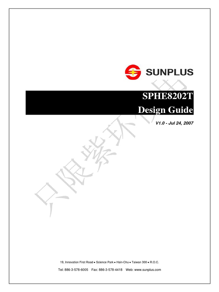 SPHE8202T Sunplus | PDF