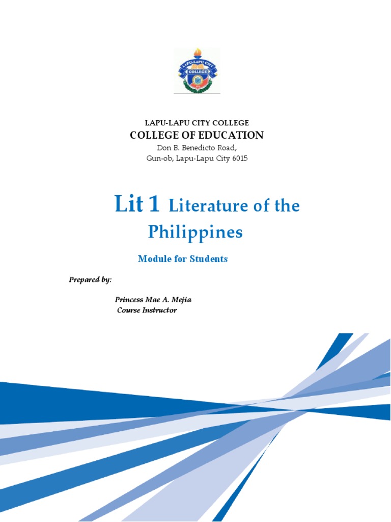 Lit 1 Module | PDF | Poetry | Legends