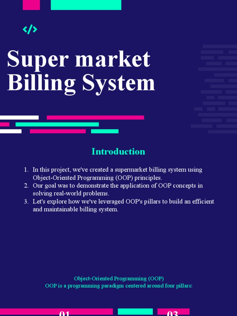 Super Market Billing System | PDF | Object Oriented Programming | Method (Computer Programming)