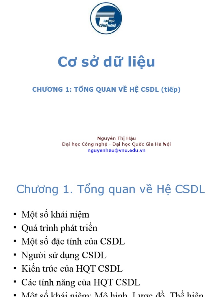 CSDL 1 2 | PDF