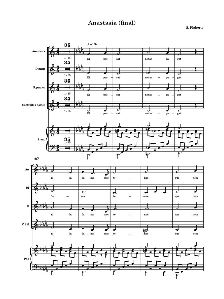 Anastasia Final Piano | PDF
