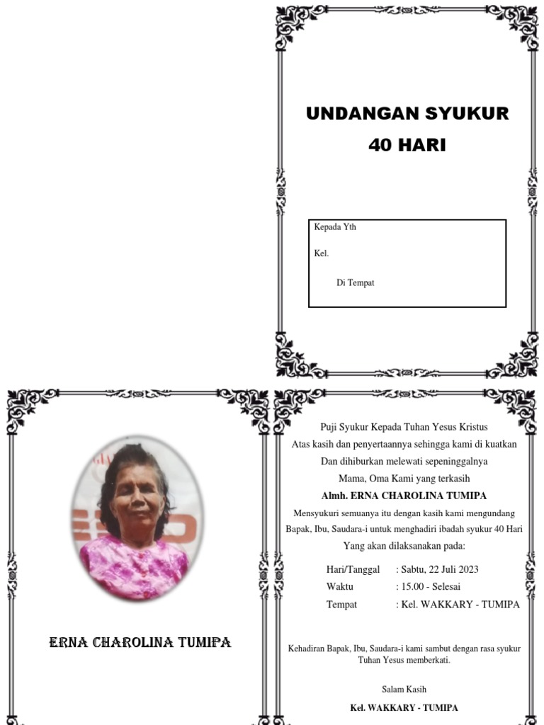Undangan 40 Hari | PDF