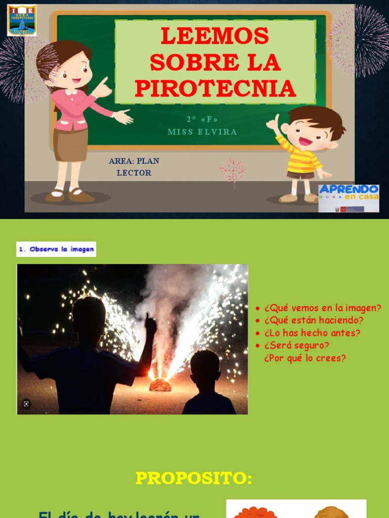 Clase 15 Dic PL Leemos Sobre La Pirotecnia | PDF