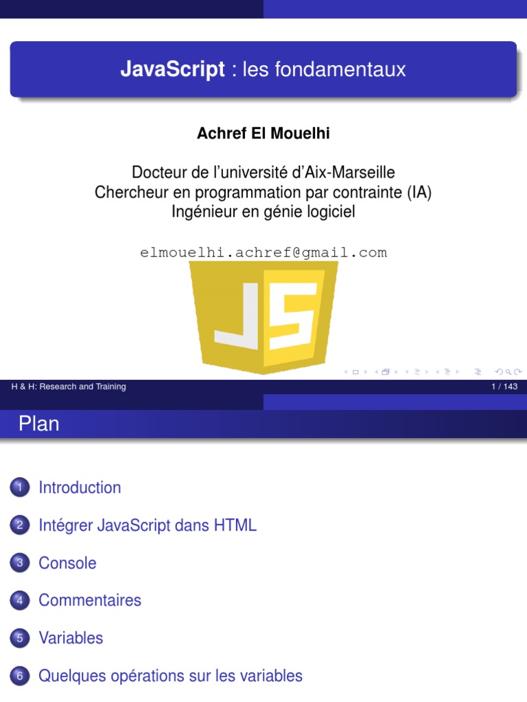 Cours Javascript Algo | PDF | JavaScript | Ingénierie informatique