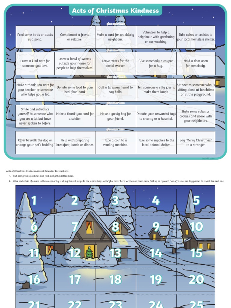 Acts of Kindness Advent Calendar | PDF