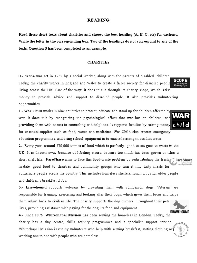 READING b1 Level | PDF | Search And Rescue | Homelessness