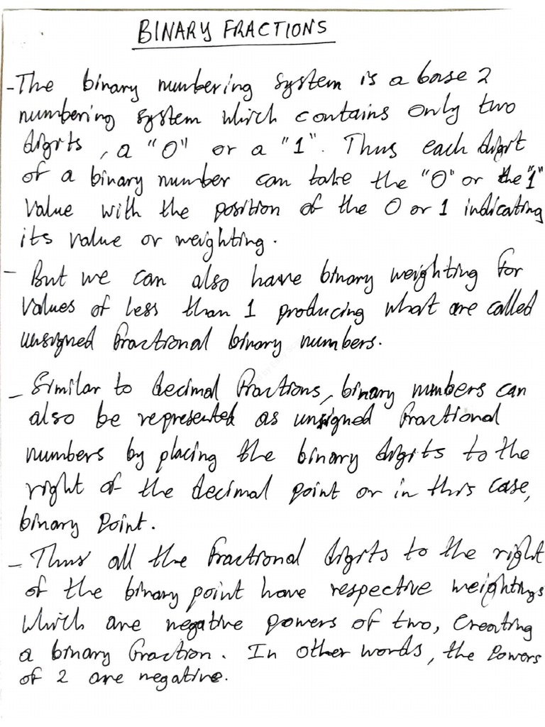 Binary Fractions | PDF