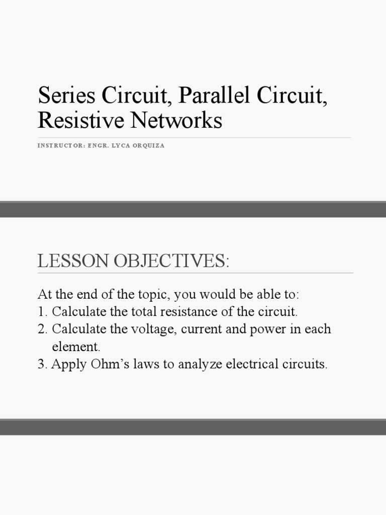 CIE 116 SERIES PARALLEL CKT Copy 2 | PDF