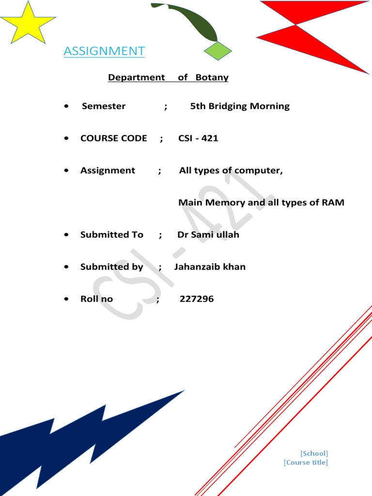 Jahanzaib Khan (227296) | PDF | Dynamic Random Access Memory | Random ... Jahanzaib Khan (227296) | PDF | Dynamic Random Access Memory | Random ...