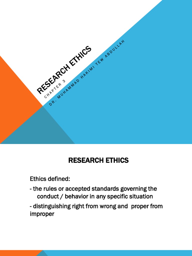 Chapter 3 - Research Ethics | PDF