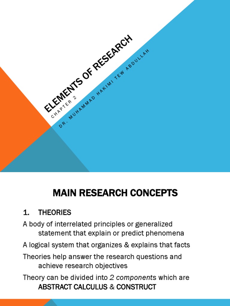 Chapter 2 - Elements of Research | PDF | Level Of Measurement ...