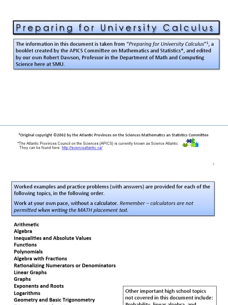 Math Placement Practice | PDF | Trigonometry | Asymptote