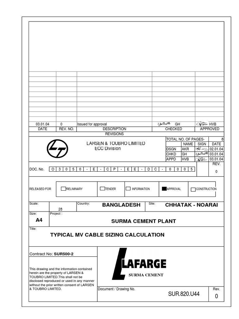 Sizing MV Cable | Download Free PDF | Electrical Resistance And Conductance | Voltage