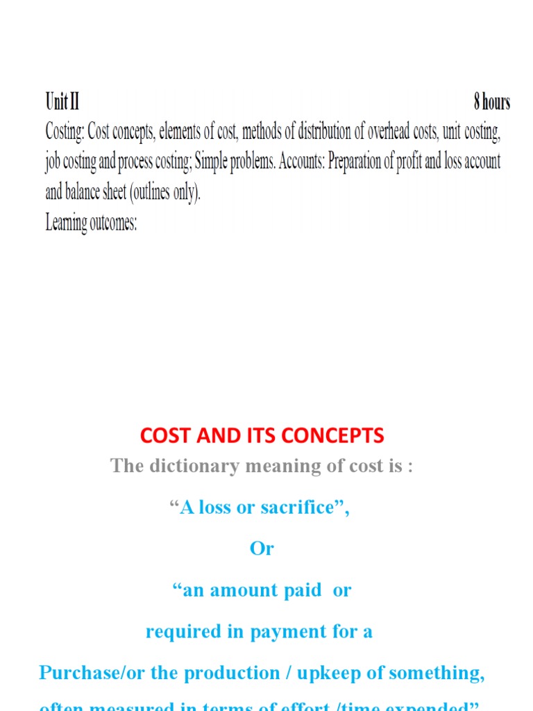 EEM Unit-II-I | PDF | Cost | Opportunity Cost