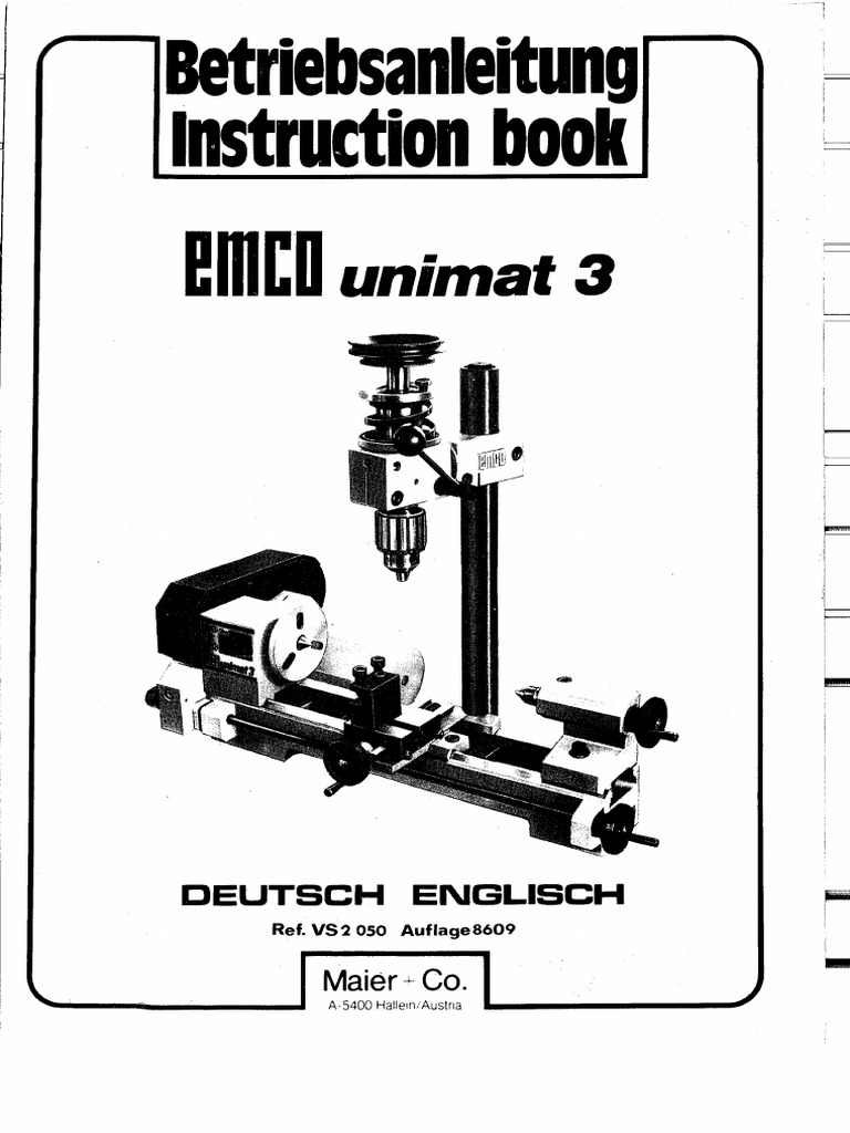 Emco Unimat 3 Englisch | PDF