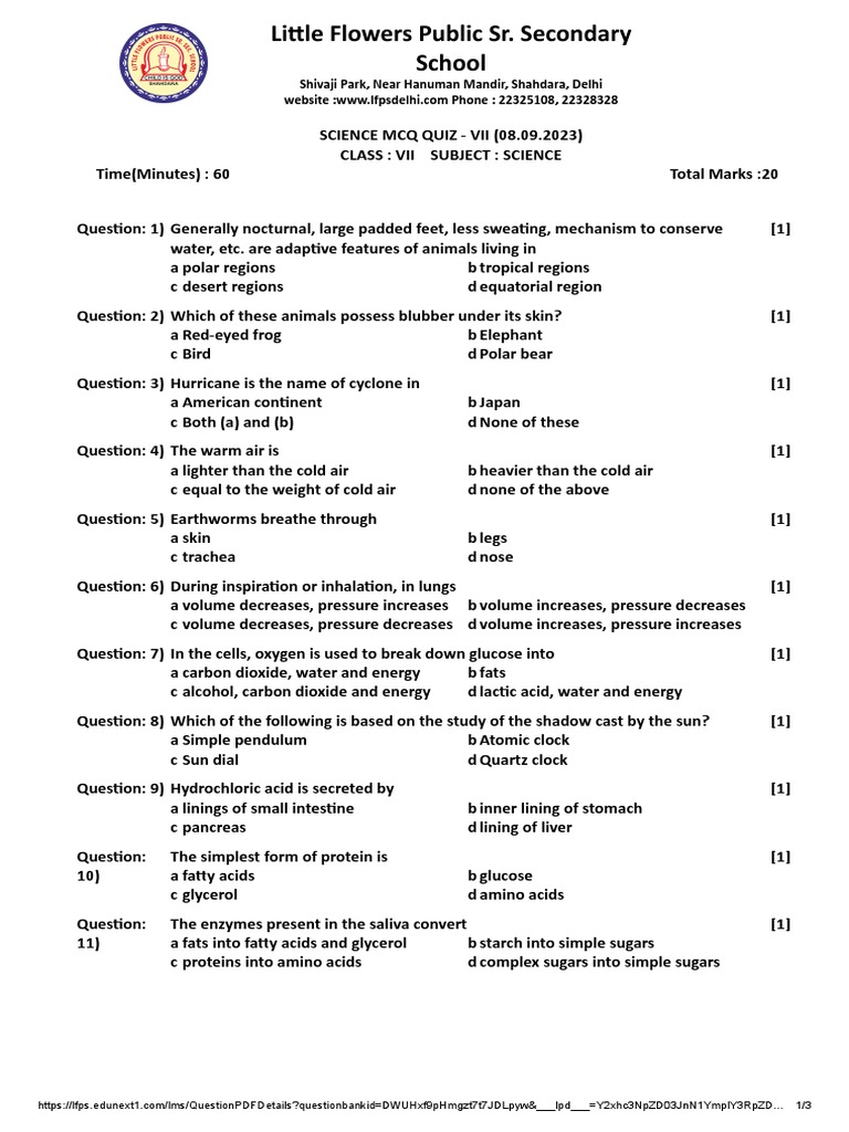 Class Vii Science | PDF | Digestion | Dietary Fiber
