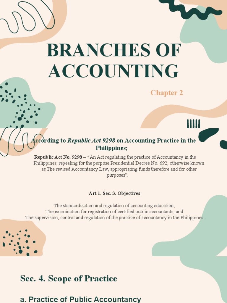 Chapter 2 - Branches of Accounting | PDF | Accounting | Certified ...