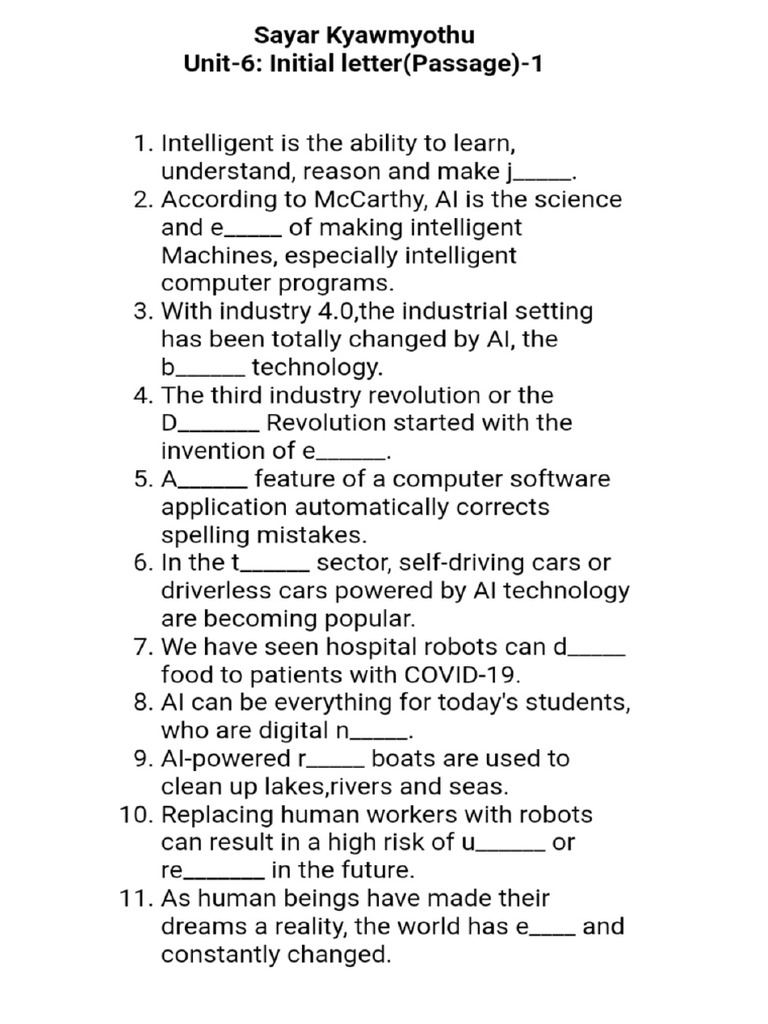 Unit-6 Initial Letter | PDF