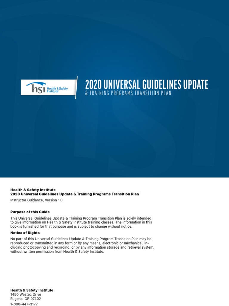 HSI G2020 UniversalUpdateFinalv4 | PDF | Cardiopulmonary Resuscitation ...