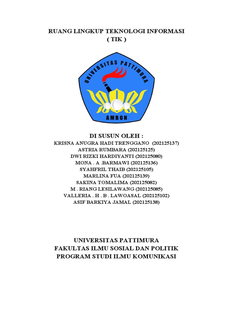 Ruang Lingkup Teknologi Informasi | PDF