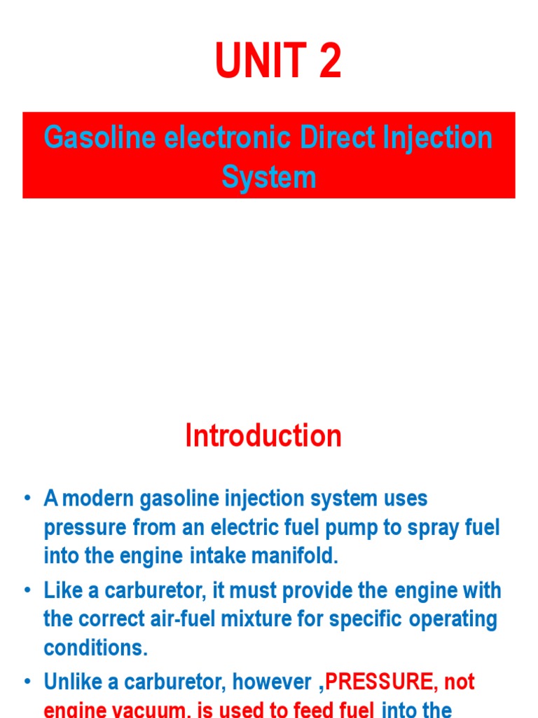 1 Gasoline Electronic Direct Injection System1 | Download Free PDF ...