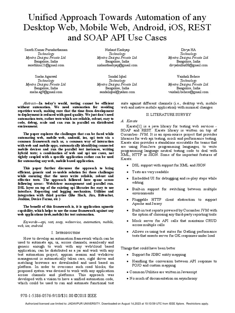 Unified Approach Towards Automation of Any Desktop Web Mobile Web ...