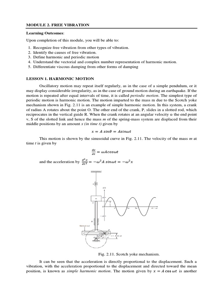 Lesson 1.harmonic Motion | PDF | Oscillation | Decibel