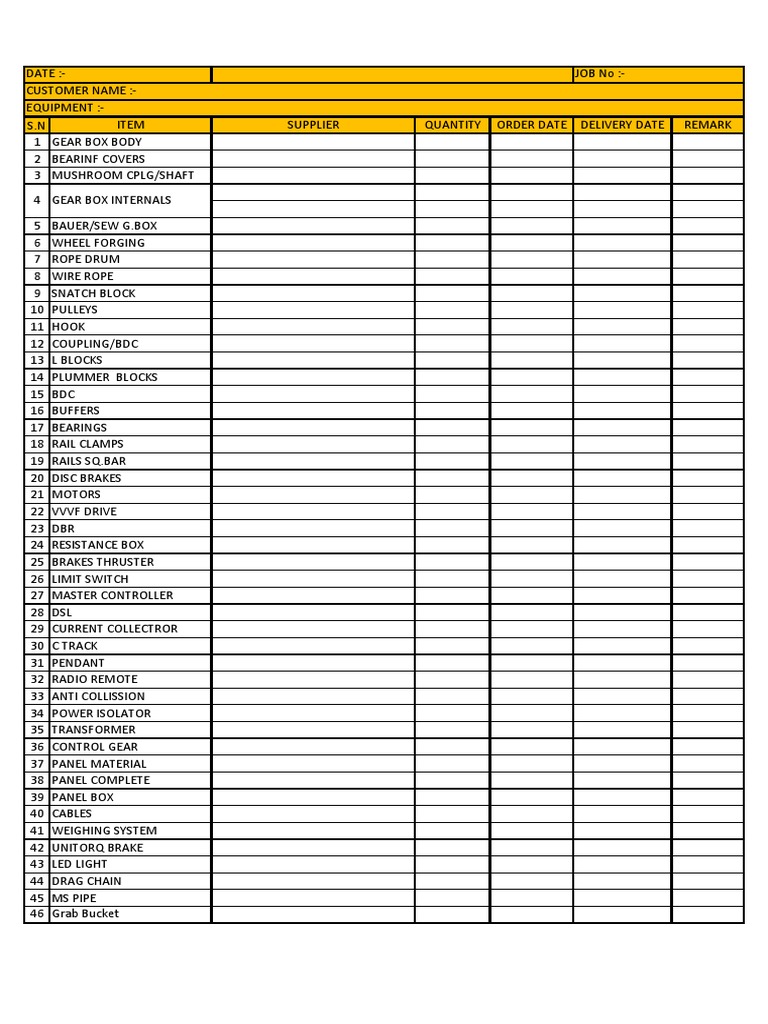 Follow Up Sheet Format | PDF