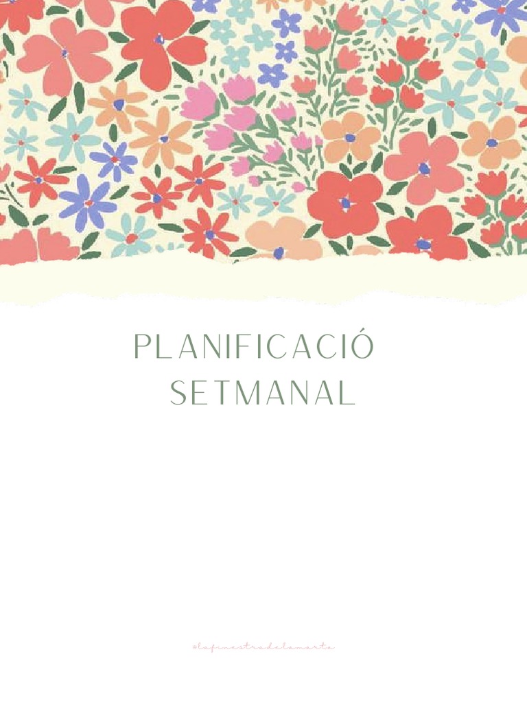 23-24 Planificació Setmanal Flors | PDF