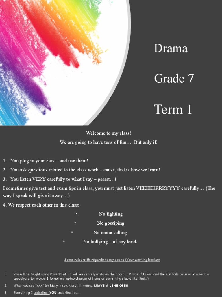 Drama Grade 7 - 2023 | PDF