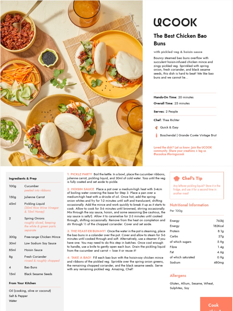 The Best Chicken Bao Buns | PDF | Pickling | Sauce