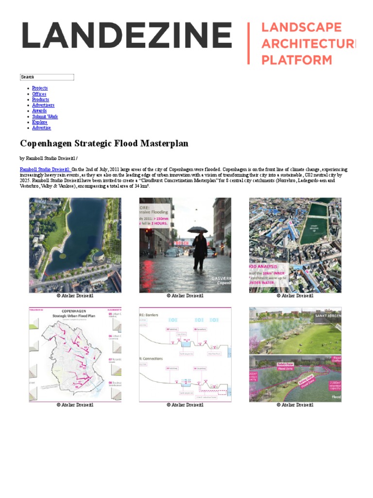Copenhagen Strategic Flood Masterplan by Ramboll Studio Dreiseitl Landscape Architecture ...