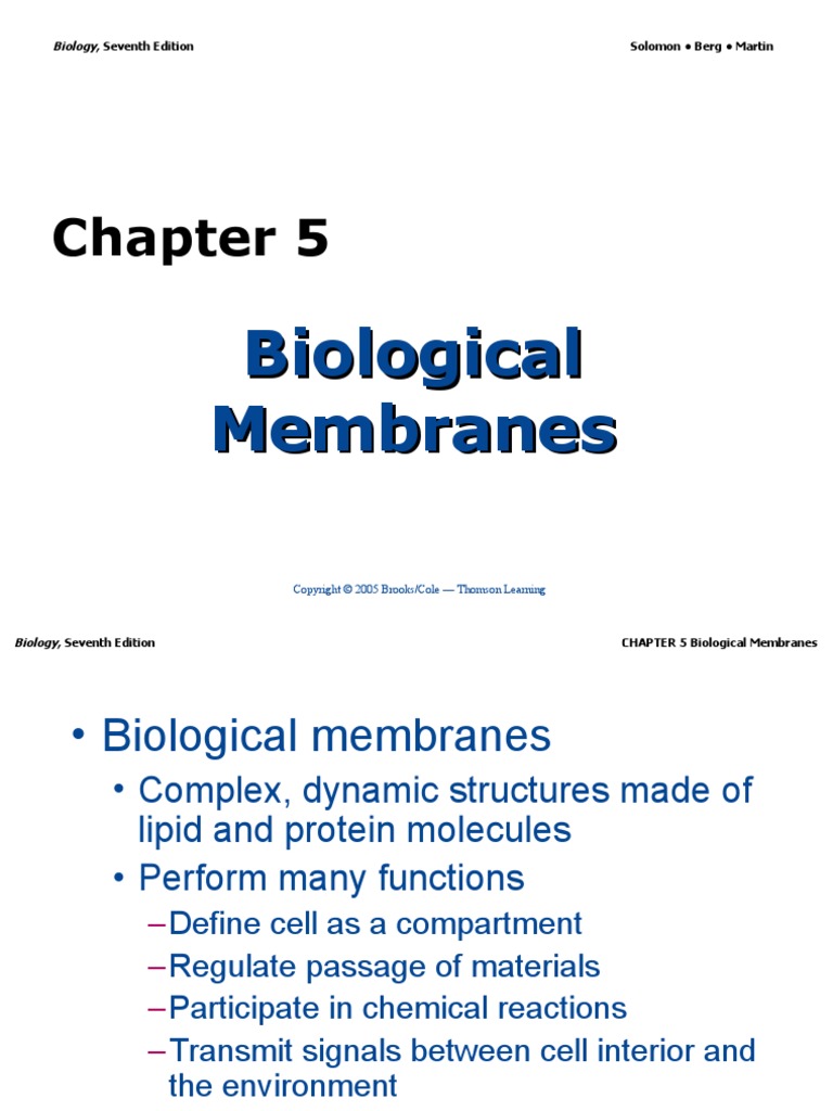 Biological Membranes ch05 - Lecture | PDF | Cell Membrane | Biological Membrane