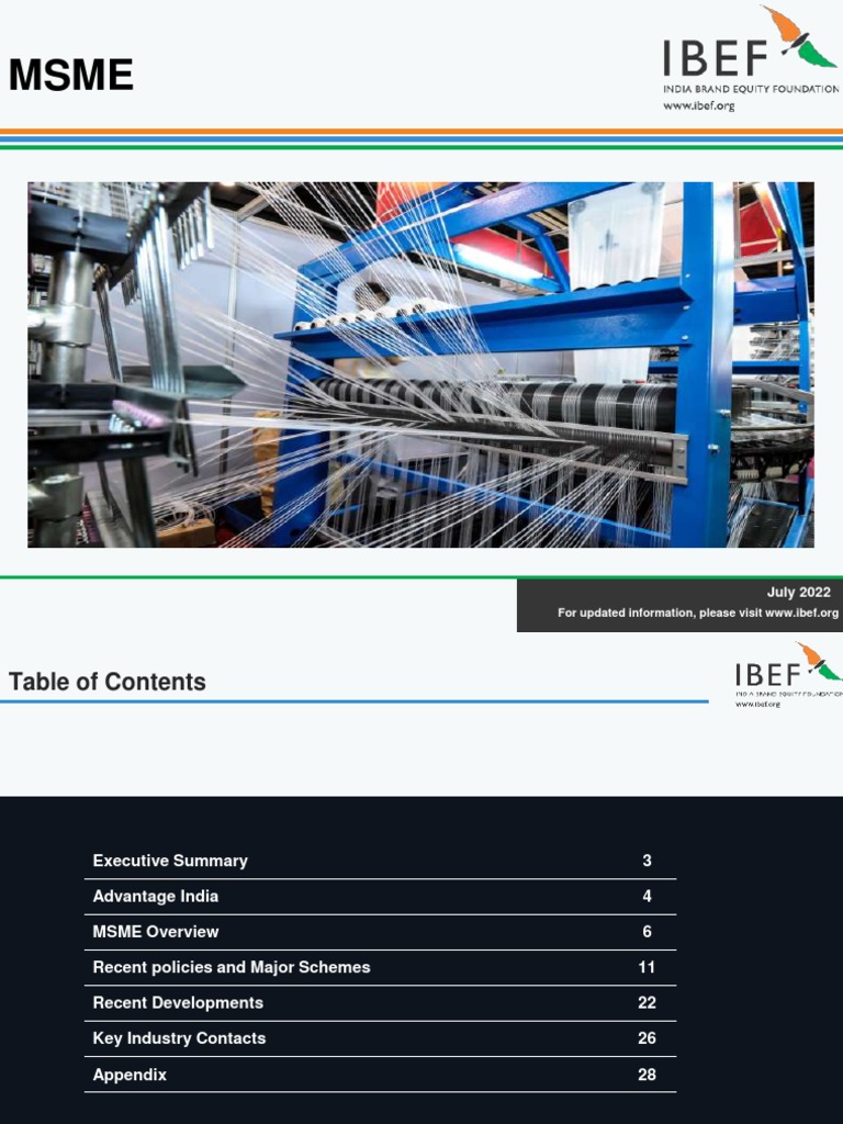 MSME Growth and Policies in India | PDF | Small And Medium Sized ...