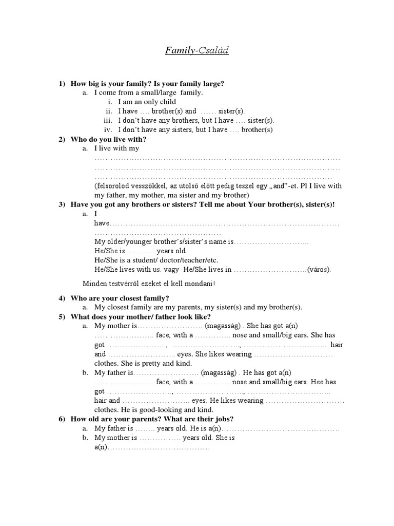 1 Family | PDF | Family