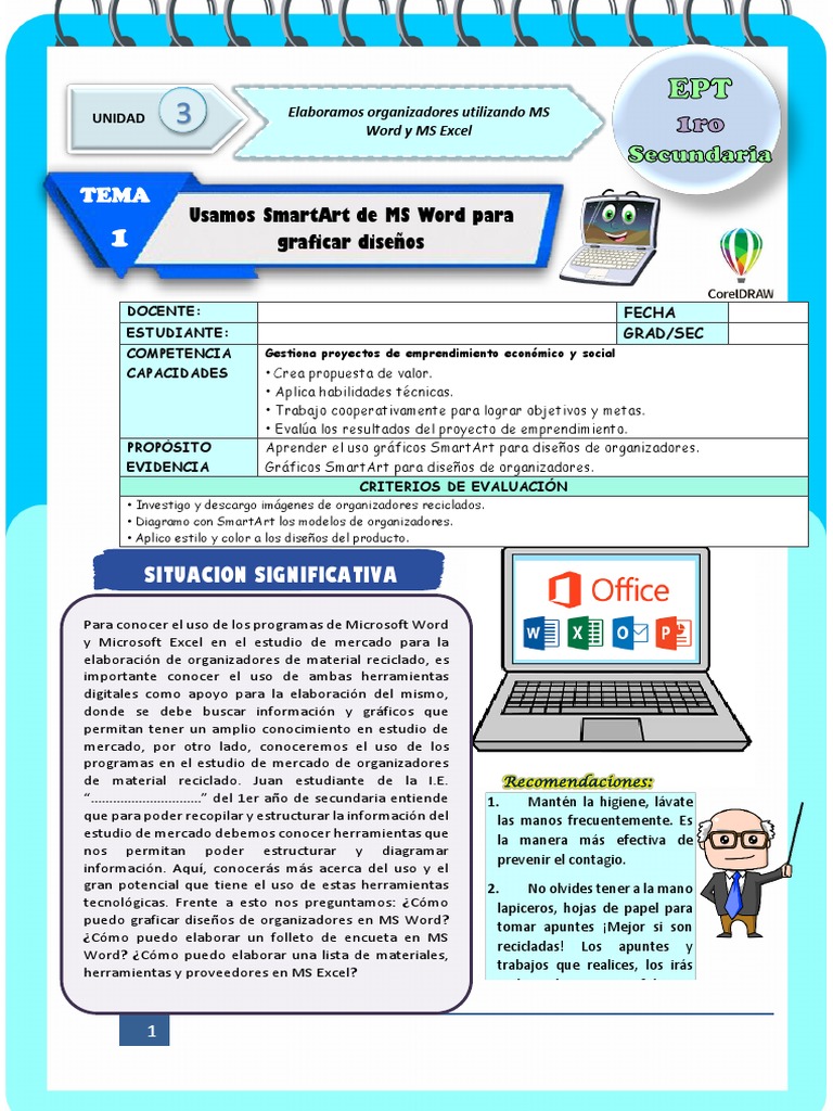 Ficha de Actividad Ept 1°-Semana 1 | PDF | Investigación de mercado | Diseño