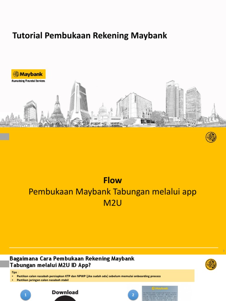 Tutorial Buka Rekening Maybank via M2U | PDF