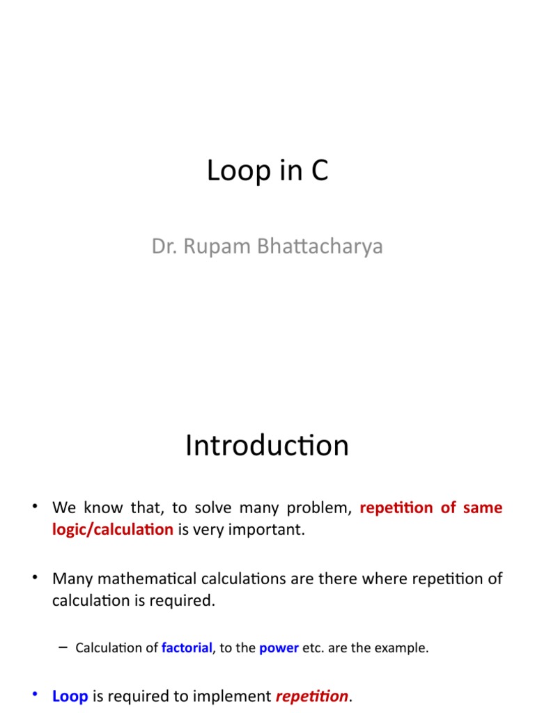 Loop in C | Download Free PDF | Control Flow | Software Engineering
