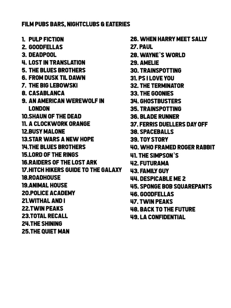 Movie Bars Answers | PDF